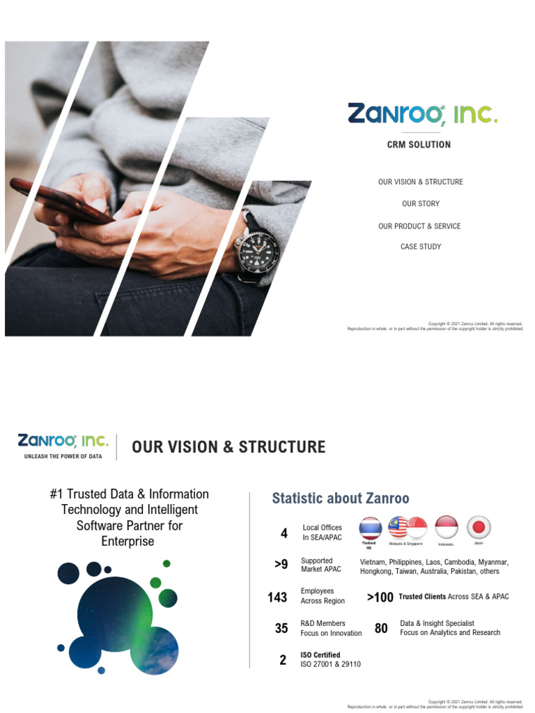 CRM Solution by Zanroo - TK | PDF | Customer Relationship Management | Business