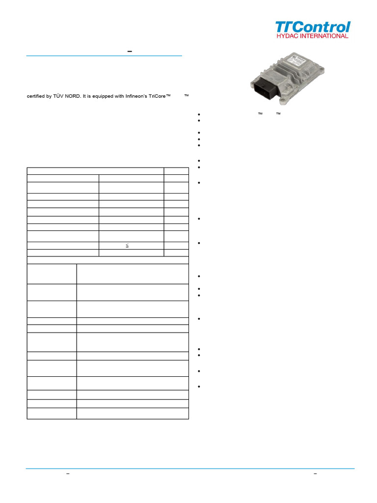 TTControl-TTC 2038XS-Datasheet v3.6.4 | PDF