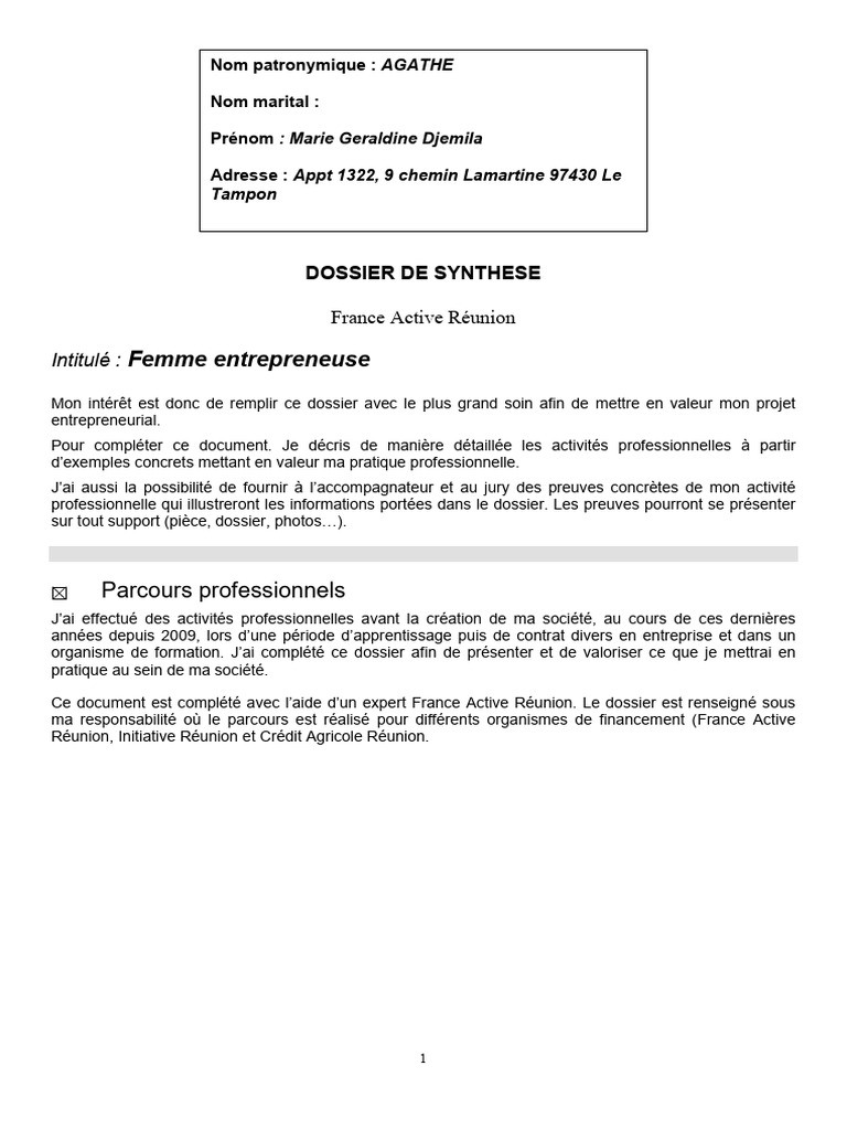 Dossier Synthese | PDF