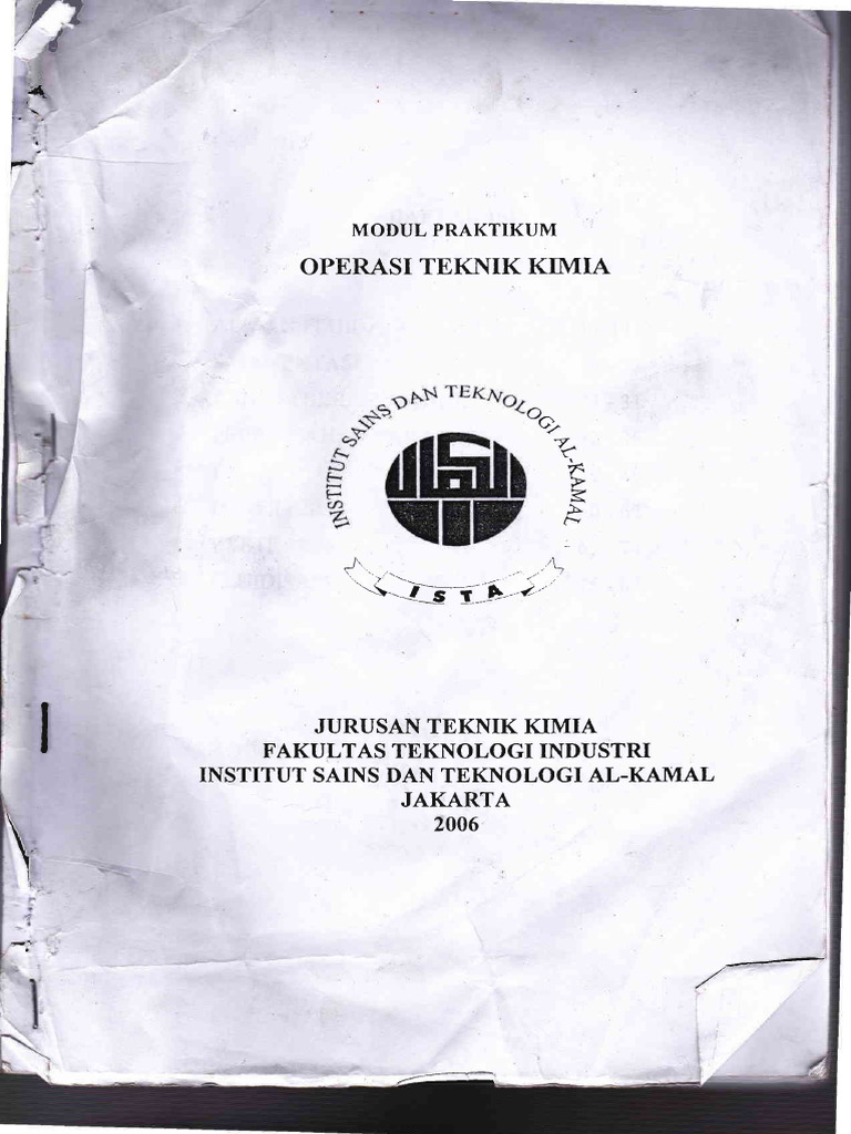Modul Potk Teknik Kimia Ista | PDF