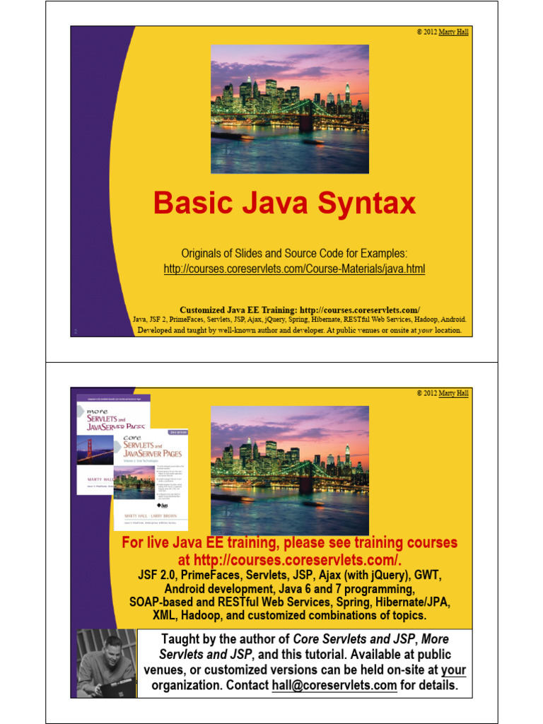 03 Basic Java Syntax | PDF 03 Basic Java Syntax | PDF