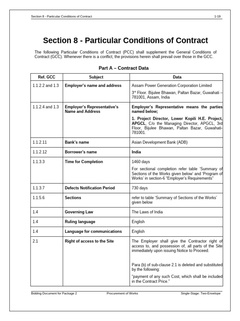 Works-Large (1S2E) Section 8 - PCC-Package-2-Finak Silver Book | PDF