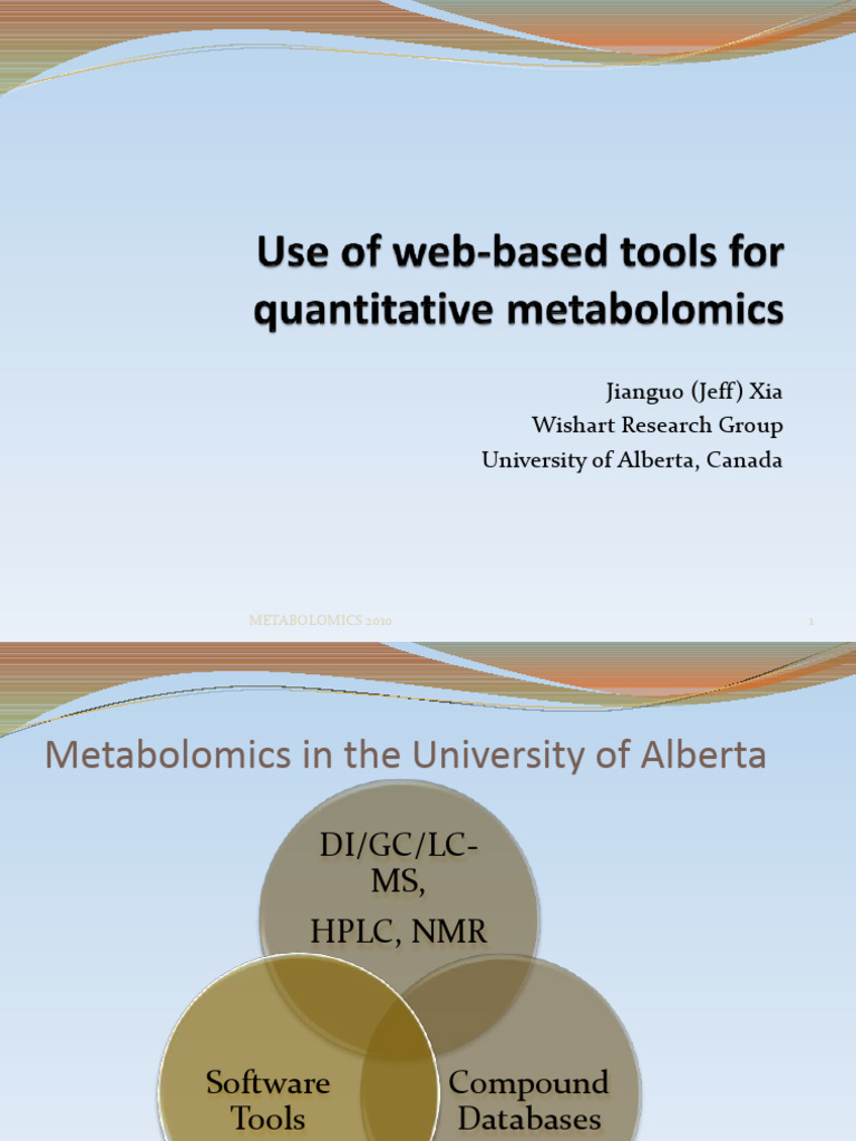 Metabolomics2010 Xia | PDF