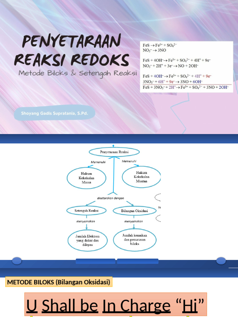Penyetaraan Reaksi Redoks Metode Biloks Dan Metode Setengah Reaksi | PDF