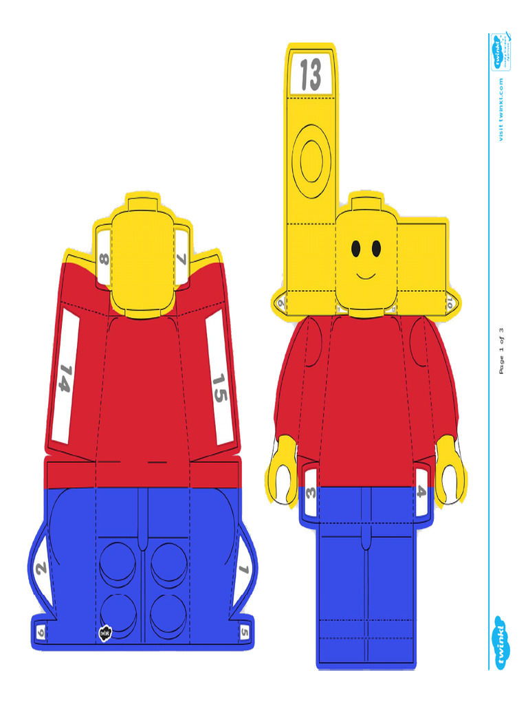 T T 12523 Create Your Own 3d Toy Person Paper Model Template - Ver - 3 ...