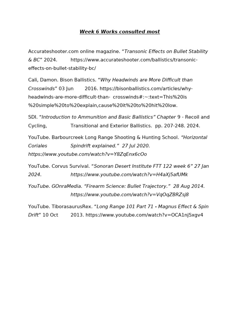 Week 6 Bibliography | PDF