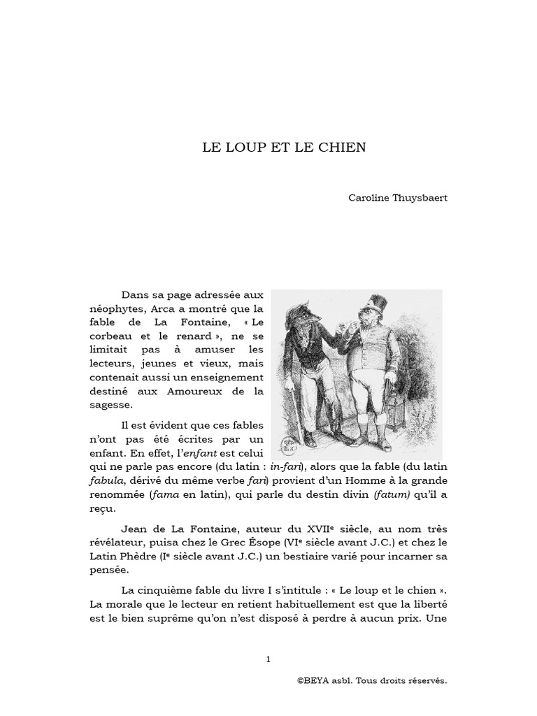 Arca2.Le Loup Et Le Chien | PDF