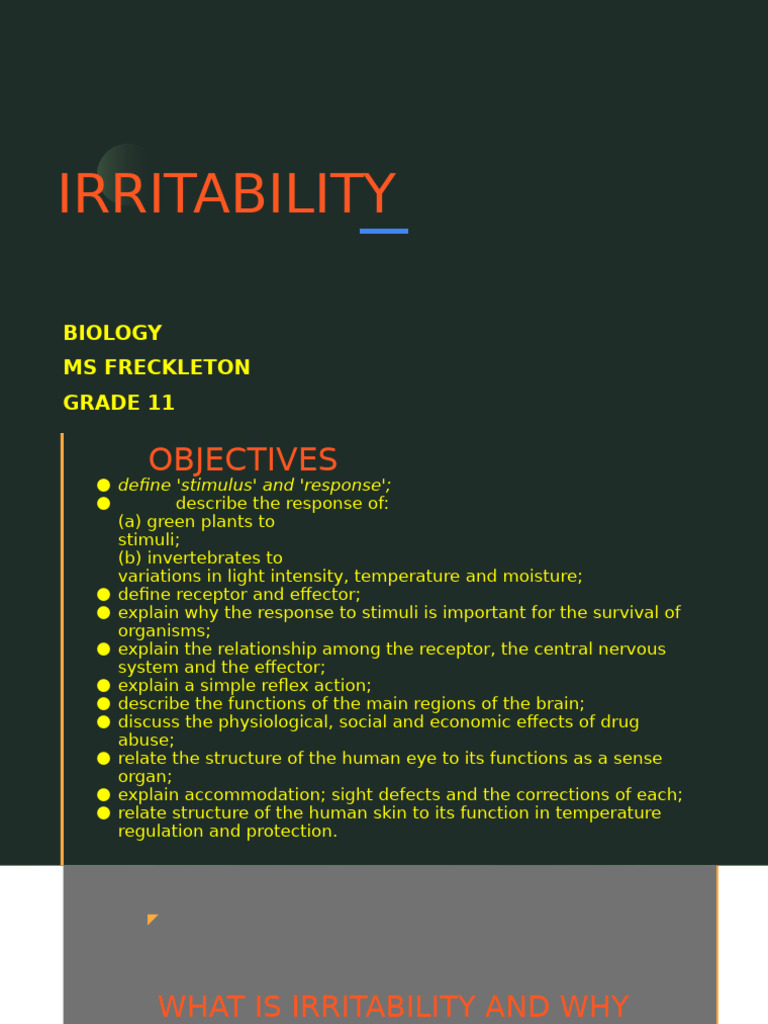 Irritability Bio | PDF