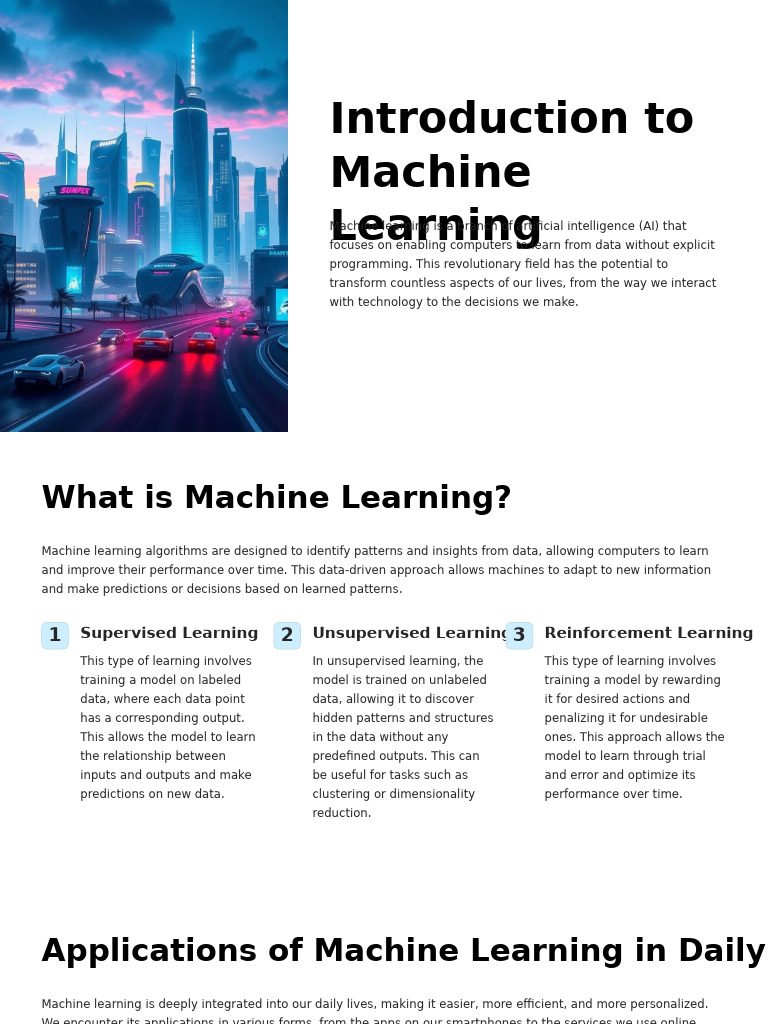 Machine Learning Presentation | PDF | Machine Learning | Analytics