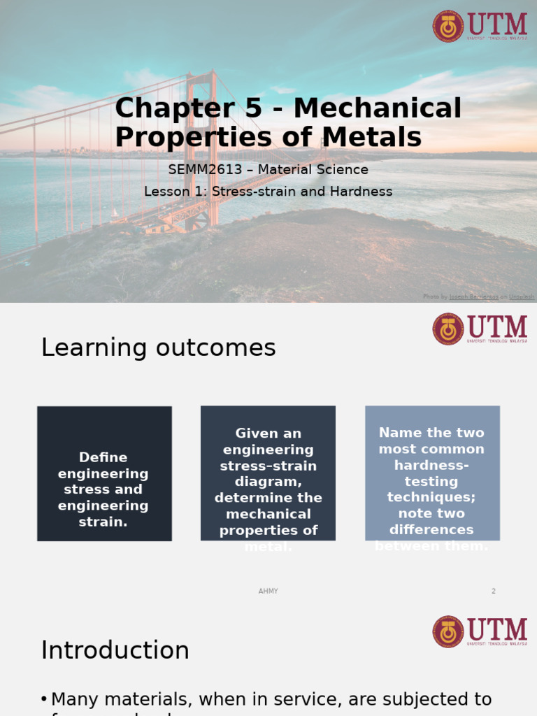 SEMM 2613 - Chapter 5 - Mechanical Properties of Metals - Lesson 1 ...