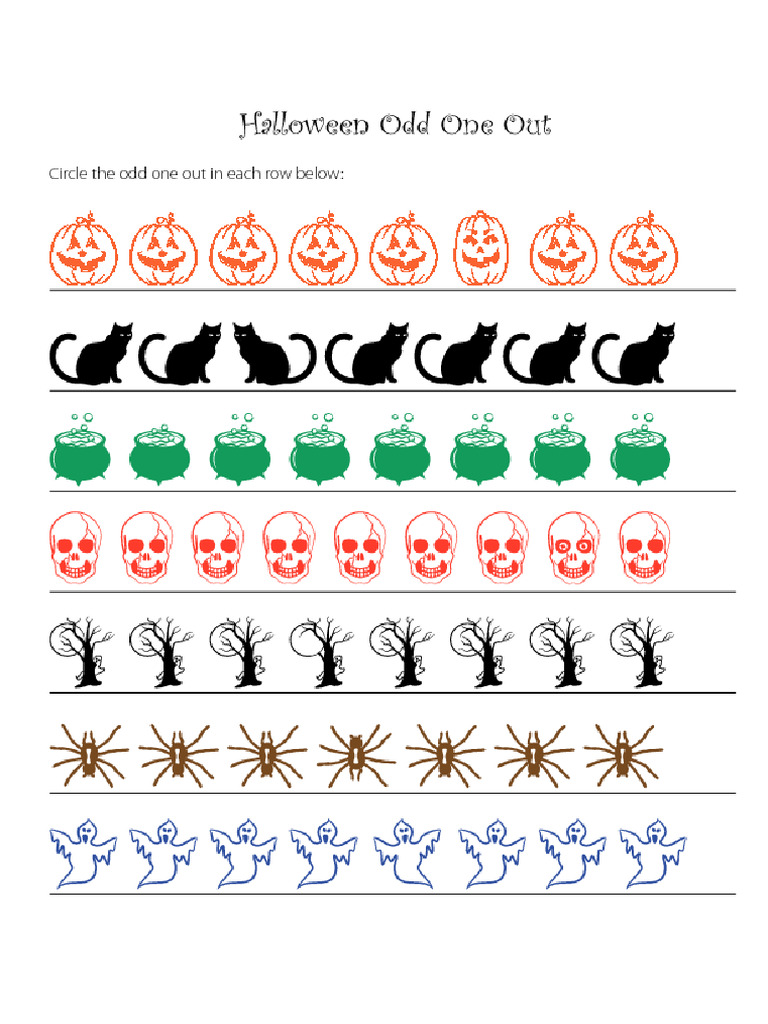 Halloween Odd One Out | PDF