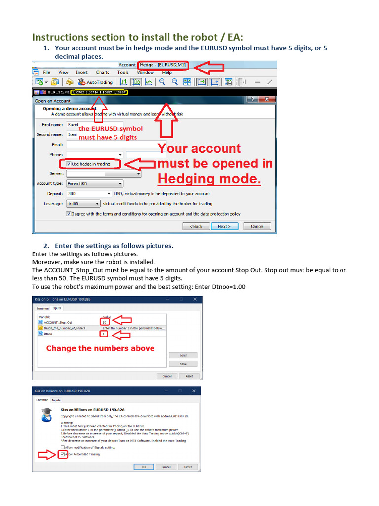 Instruction New Metatrader Trading Robot | PDF
