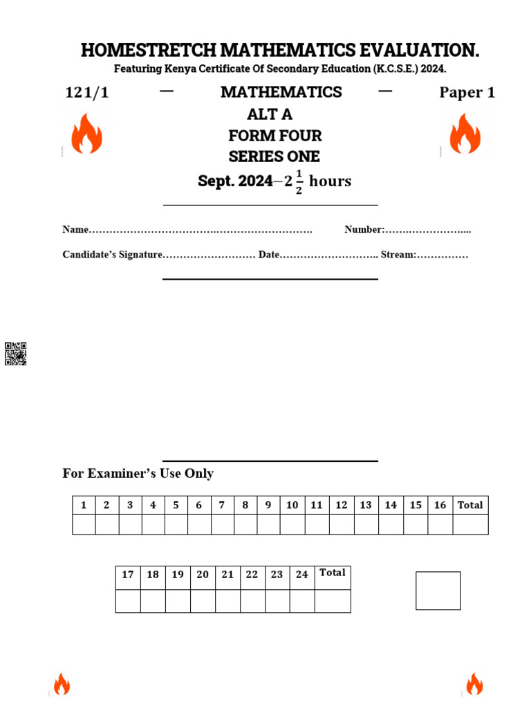 Home Stretch-Mat-Pp1-Series 1-T3-2024-QS | PDF