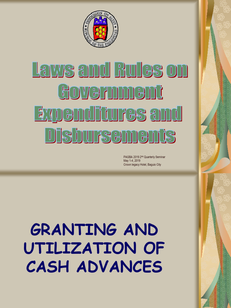 LARGE 1 Granting and Utilization of Cash Advances PAGBA | PDF