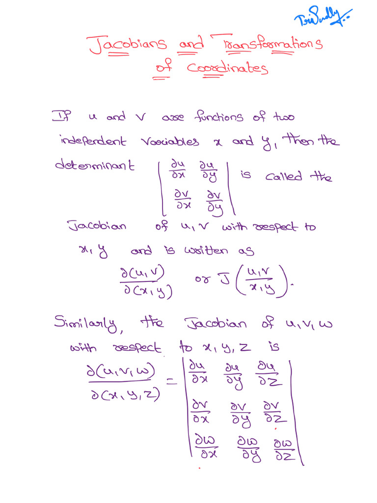 Jacobian Notes | PDF
