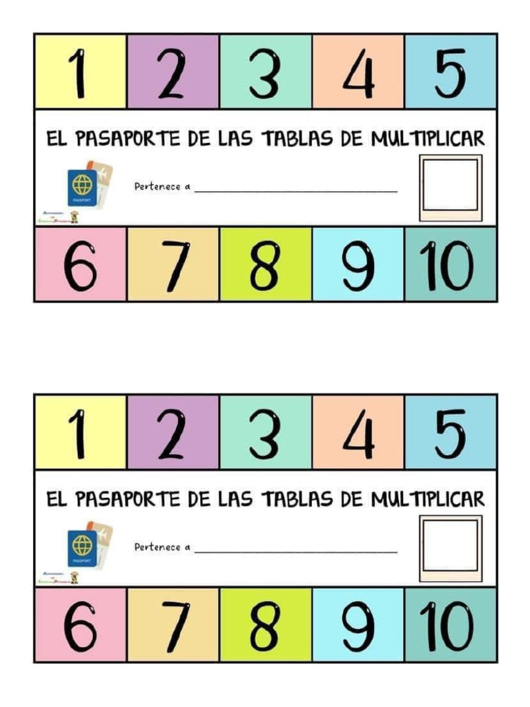 Pasaporte de Tablas | PDF