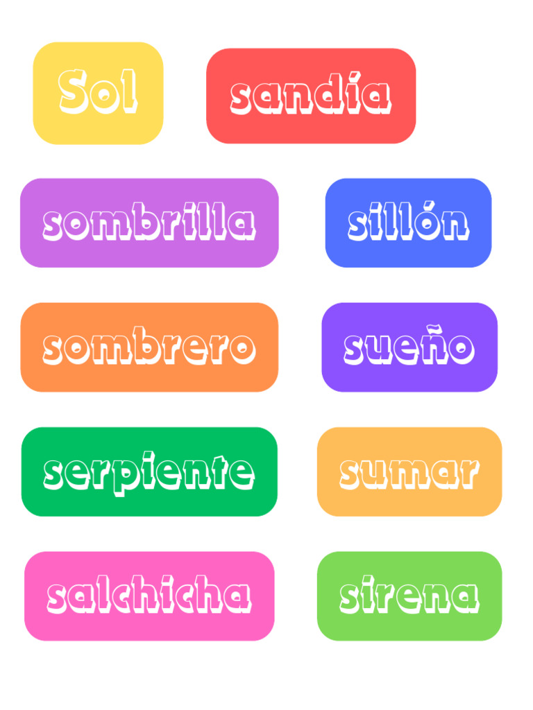 Palabras Con S | PDF