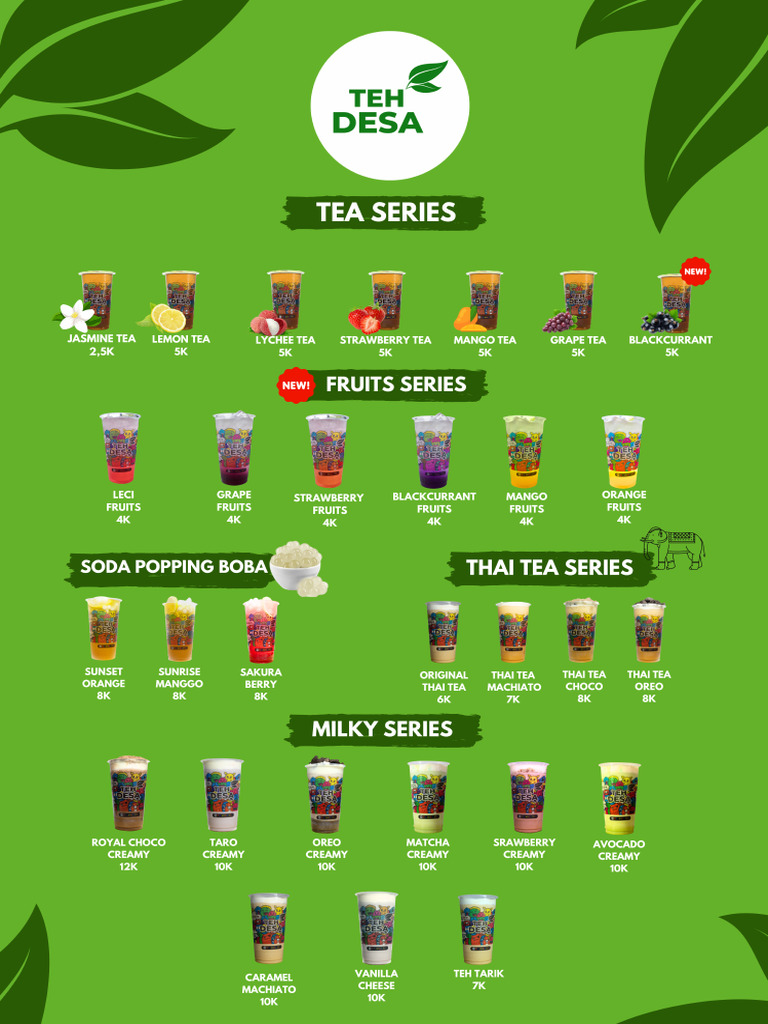 New Update Menu Teh Desa - New Varian | PDF