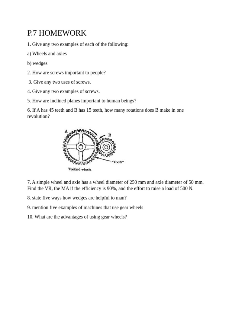 p.7 Sci Homework | PDF