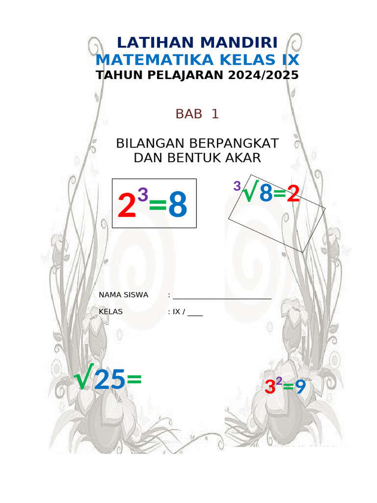 Bab I Bilangan Berpangkat Dan Bentuk Akar, Notasi Ilmiah | PDF
