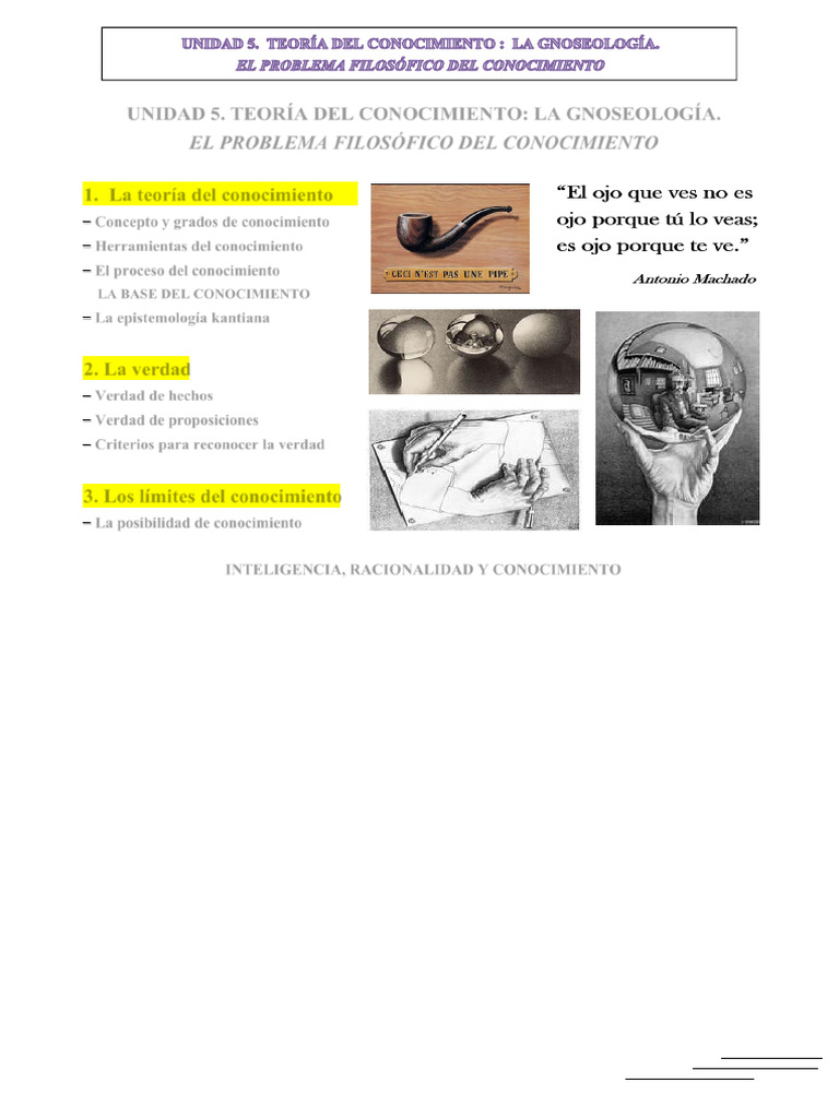 Unidad 5 T Del Conocimiento | PDF