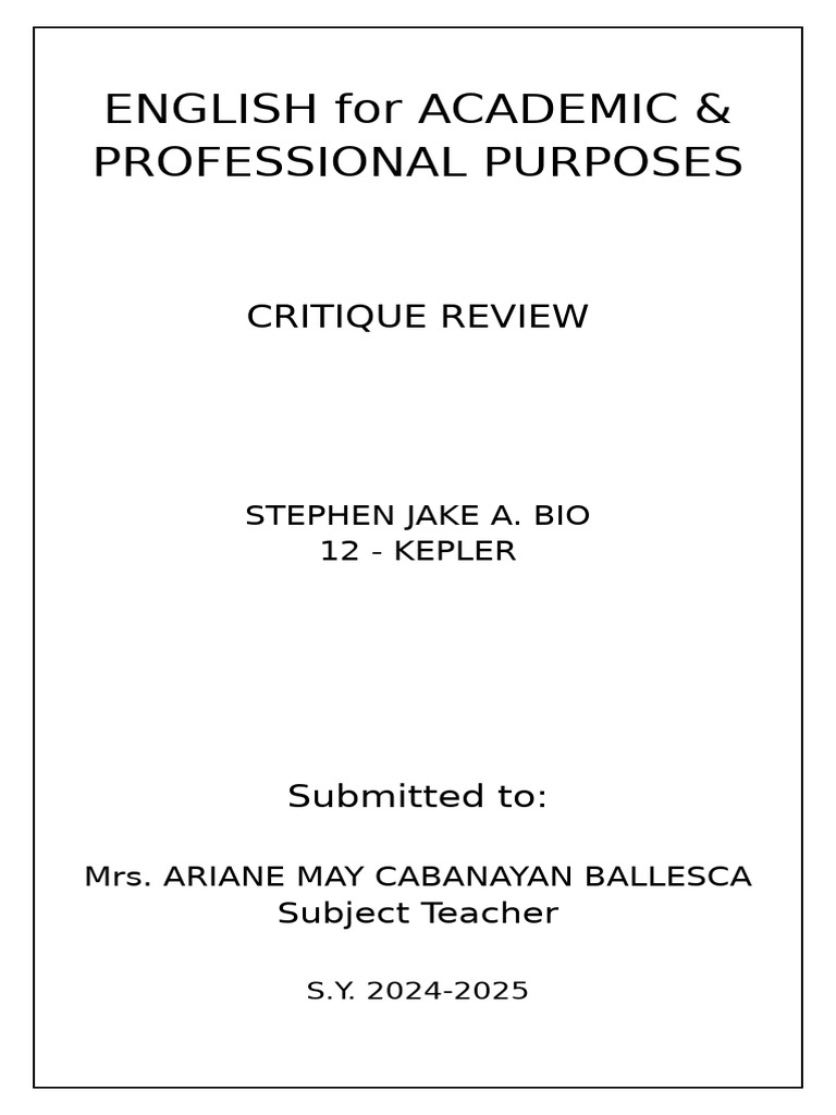 EAPP P.T. #4 Template | PDF