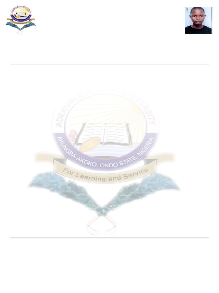 Adeagbo Victoria Adeyinka 230110041 Biodata | PDF