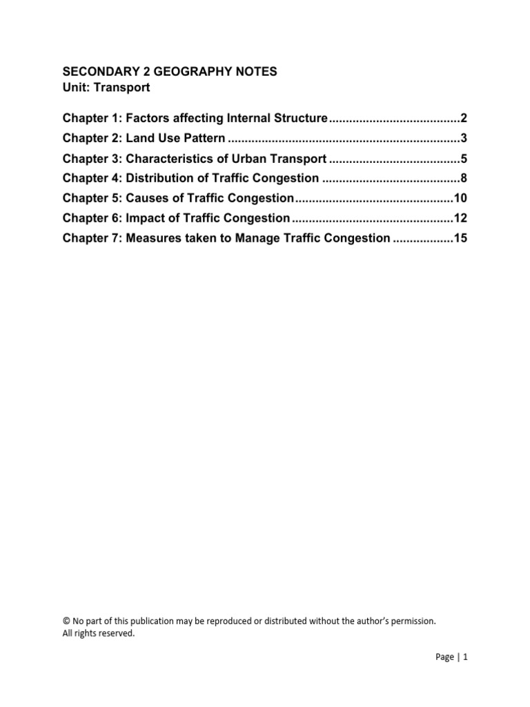 Geography Notes - Transport | PDF