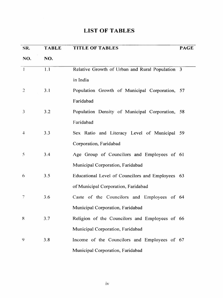 05 - List of Table | PDF