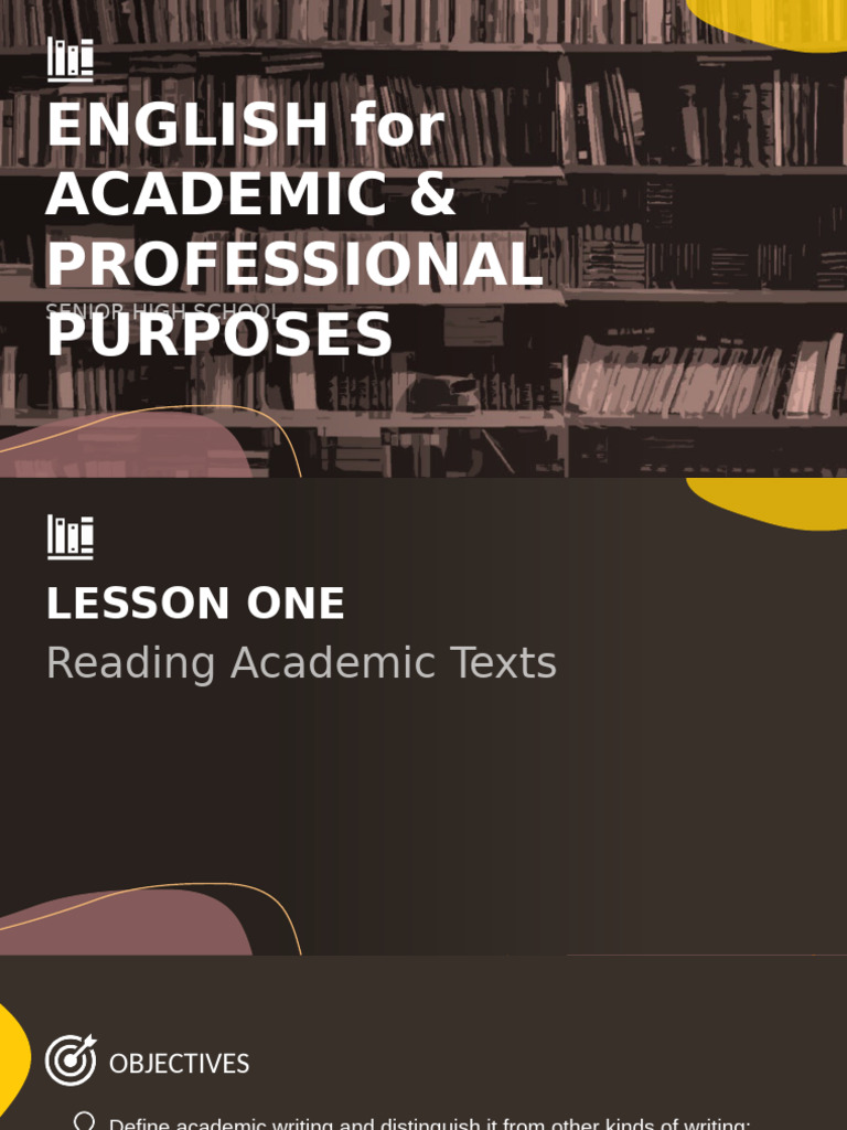 Lesson 1 Academic and Professional Writing | PDF