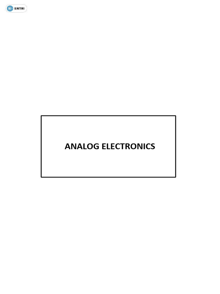 Analog Electronics | PDF
