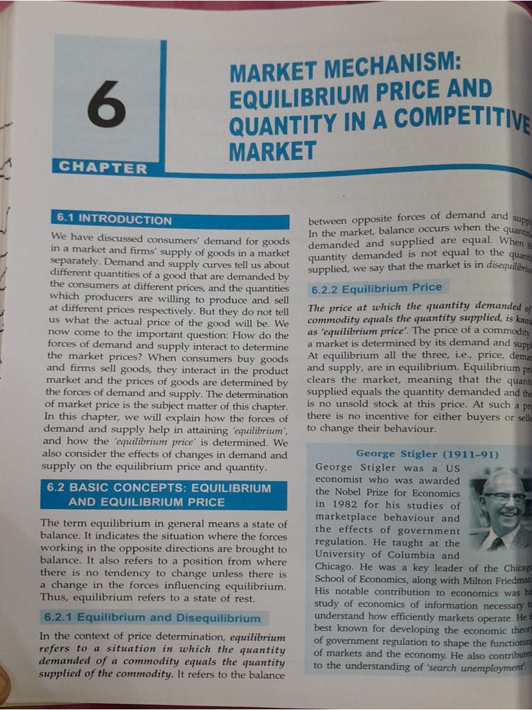 Economics Chapter Market Mechanism | PDF