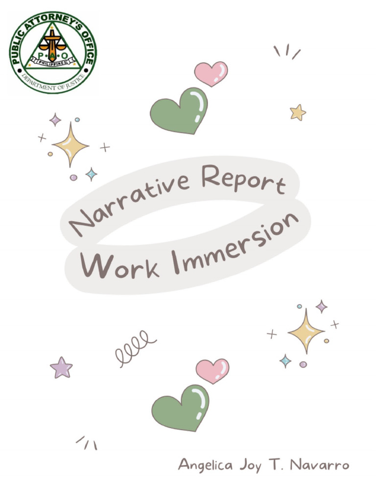 Work Immersion Narrative Report | PDF