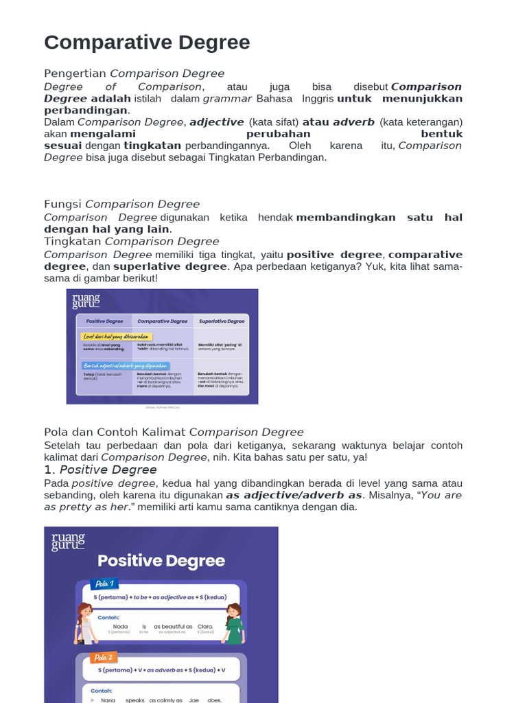 Comparative Degree | PDF