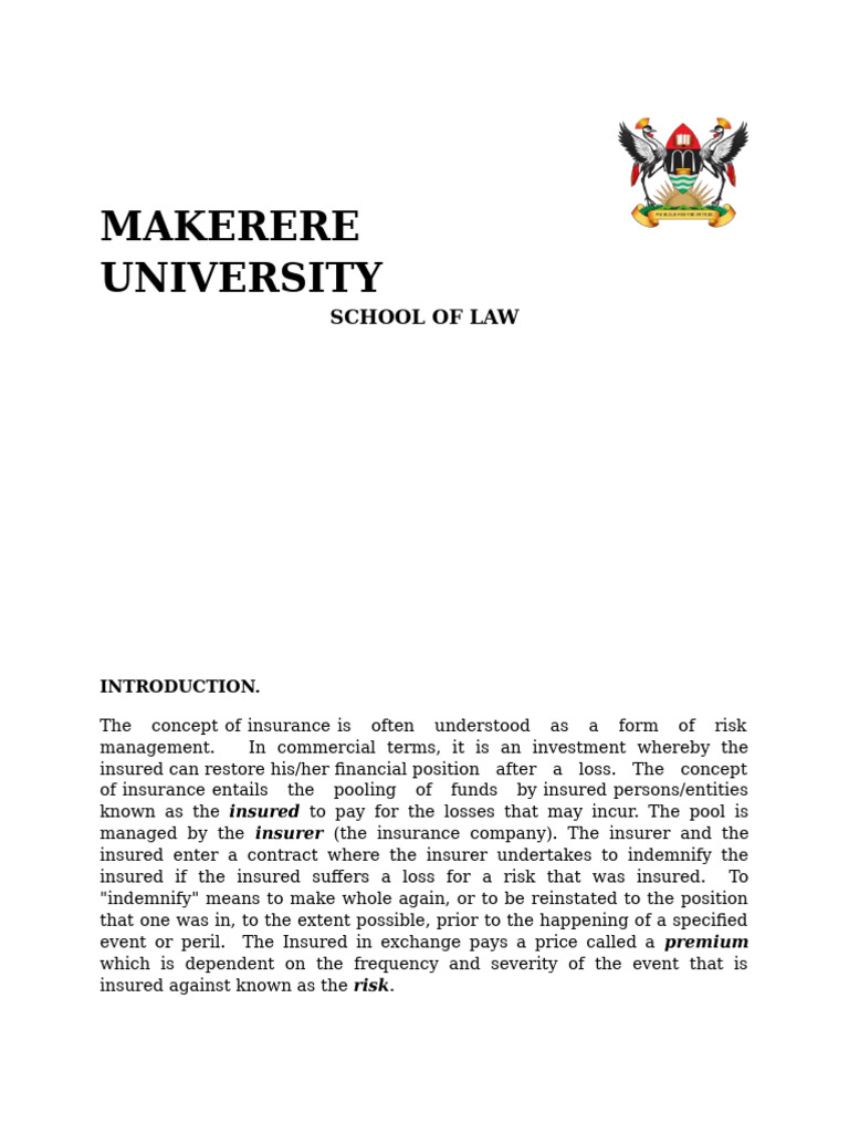Insurance Uganda | PDF