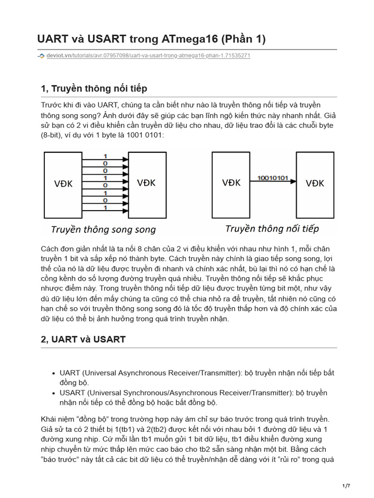 deviot.vn-UART và USART trong ATmega16 Phần 1 | PDF