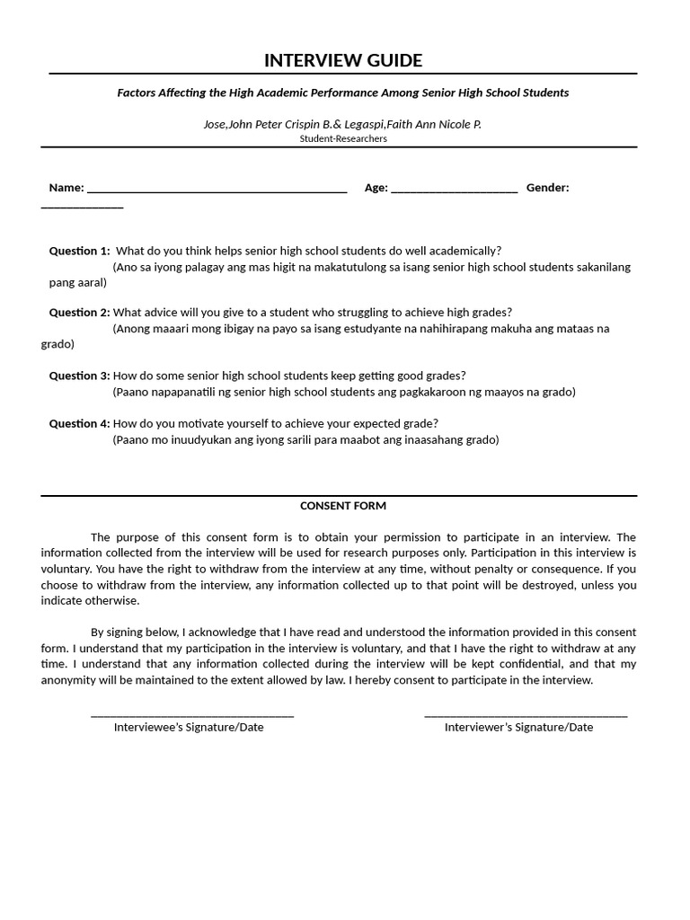Research Instrument Template | PDF