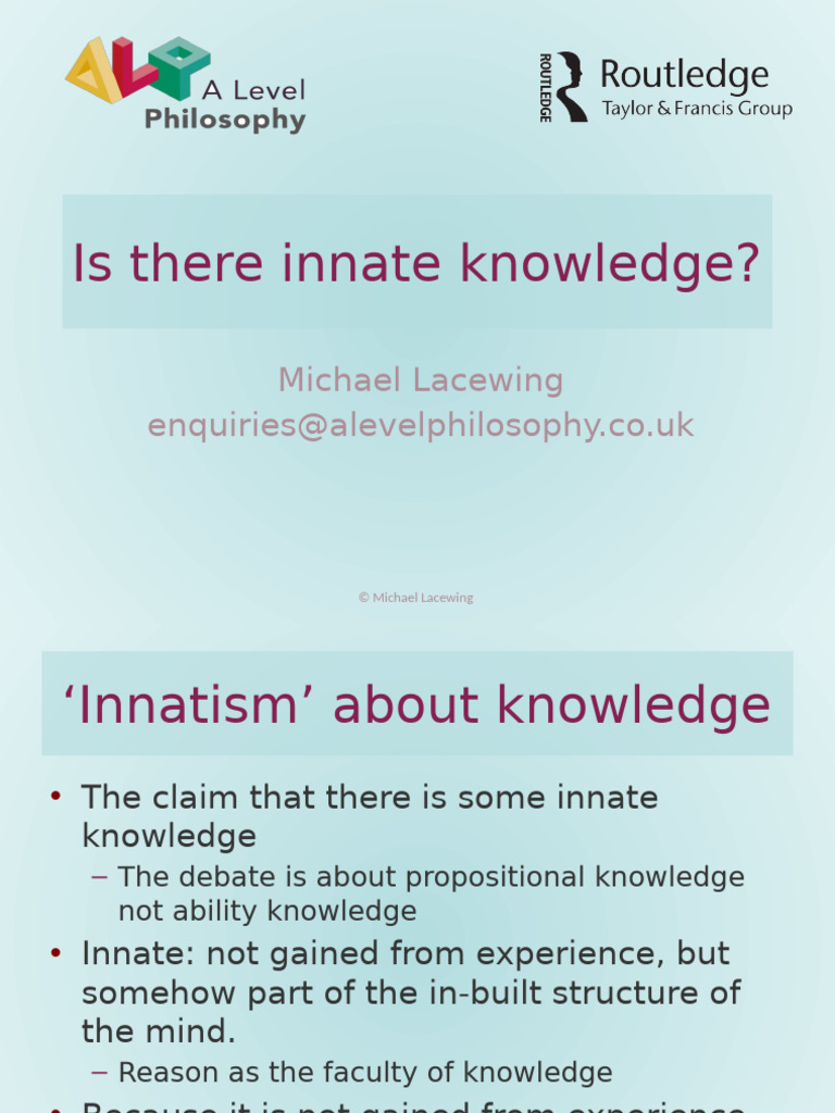 Innate Knowledge | PDF