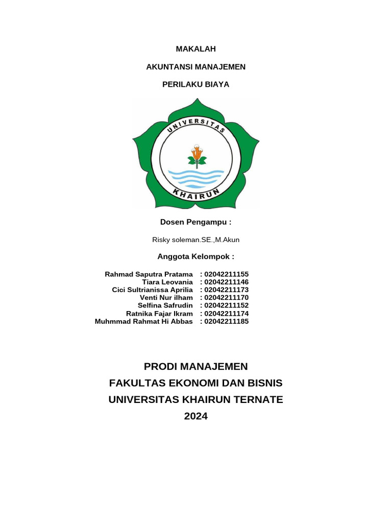 Makalah Akutansi Manajemen K4 | PDF