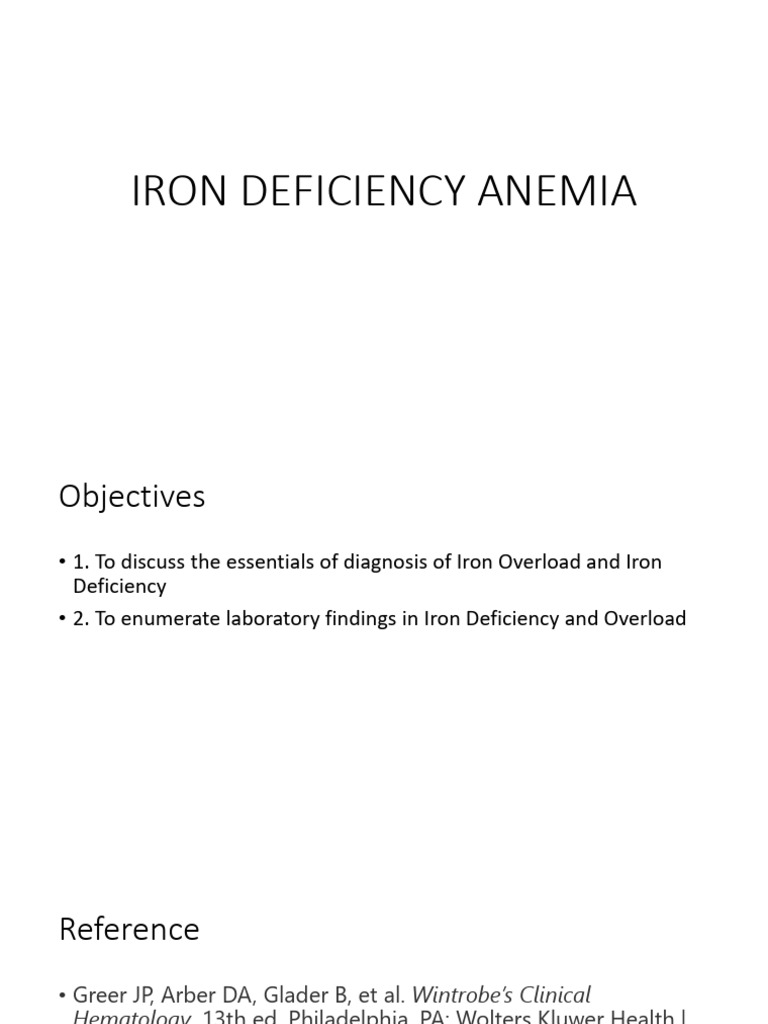 Iron Overload and Deficiency | PDF | Anemia | Wellness