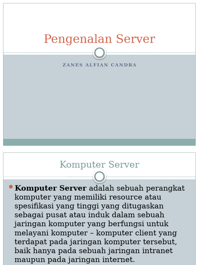 Pengenalan Server Dan Spesifikasi (4) | PDF | Bisnis | Komputer