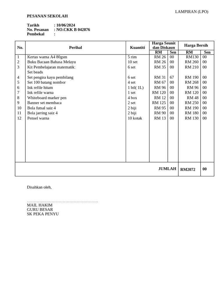 Lampiran (Lpo) | PDF | Writing Implements | Portable Tools
