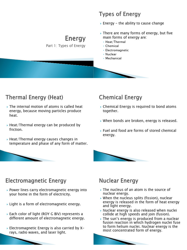 Types of Energy | PDF