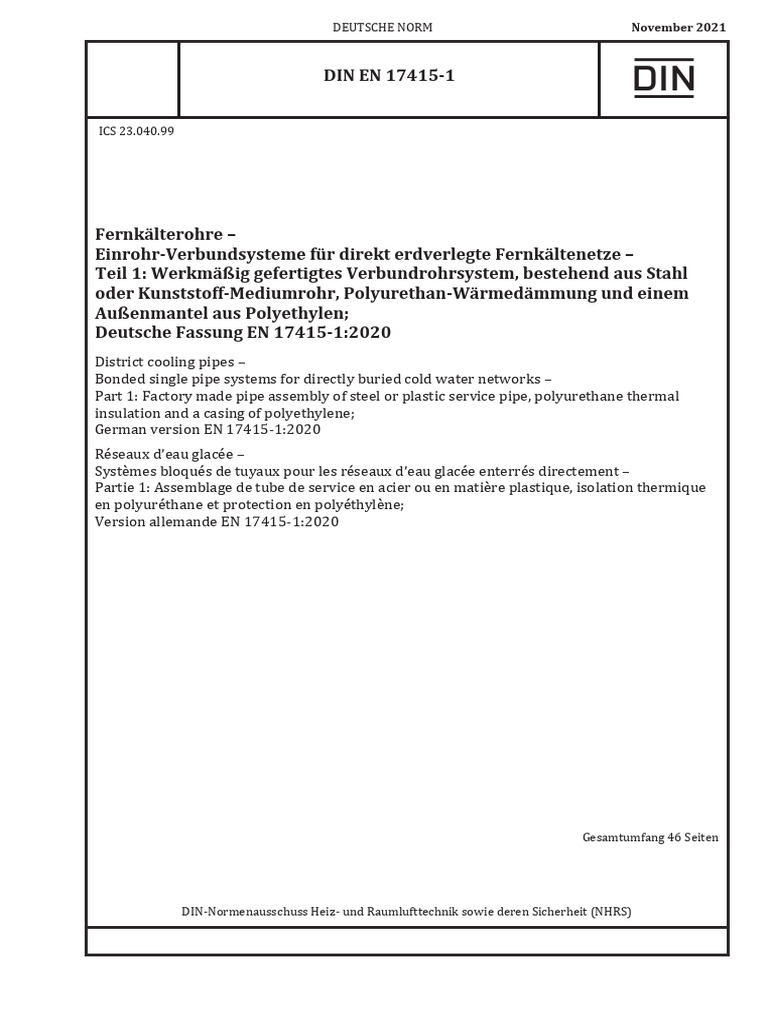 Din en 17415-1 2021-11 | PDF