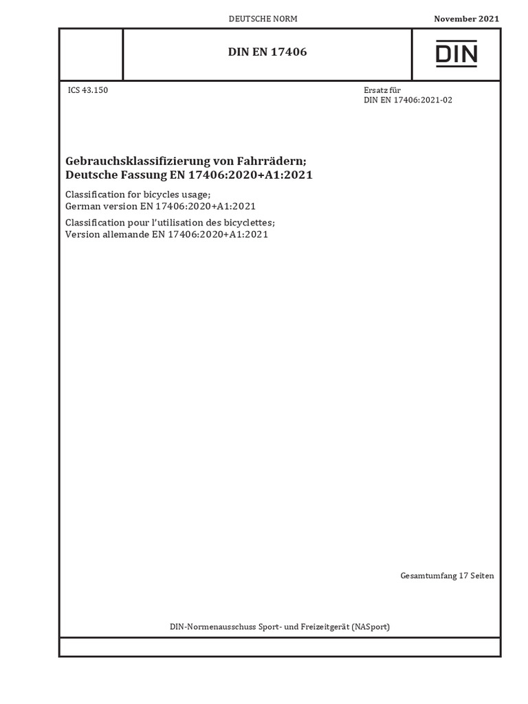 Din en 17406 2021-11 | PDF