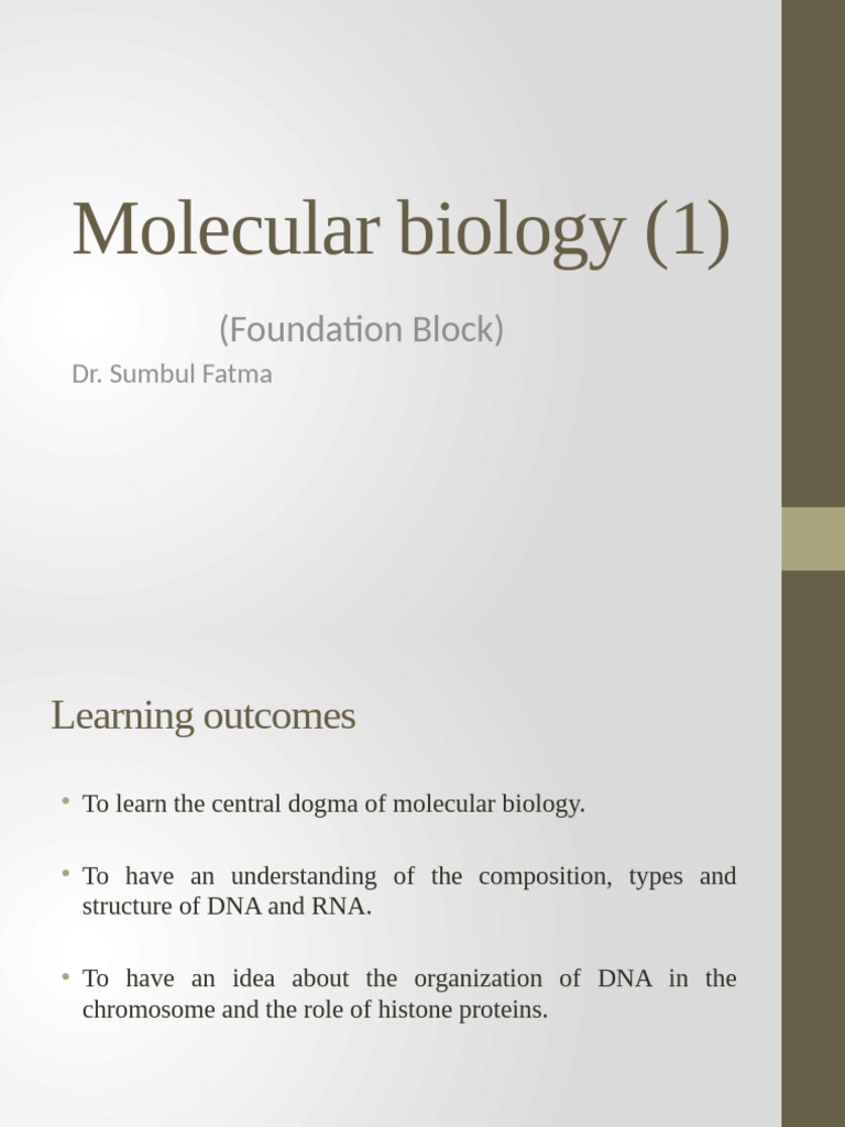3-Molecular Biology 1 | PDF
