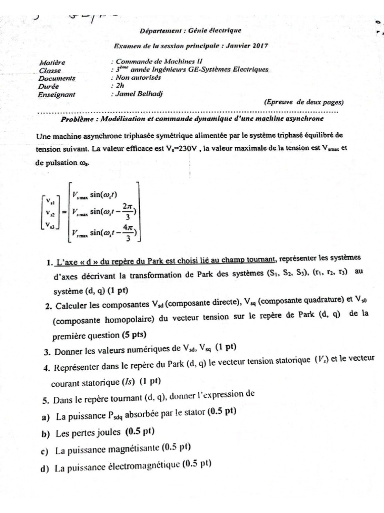 Examen Commande Machine 2017 | PDF