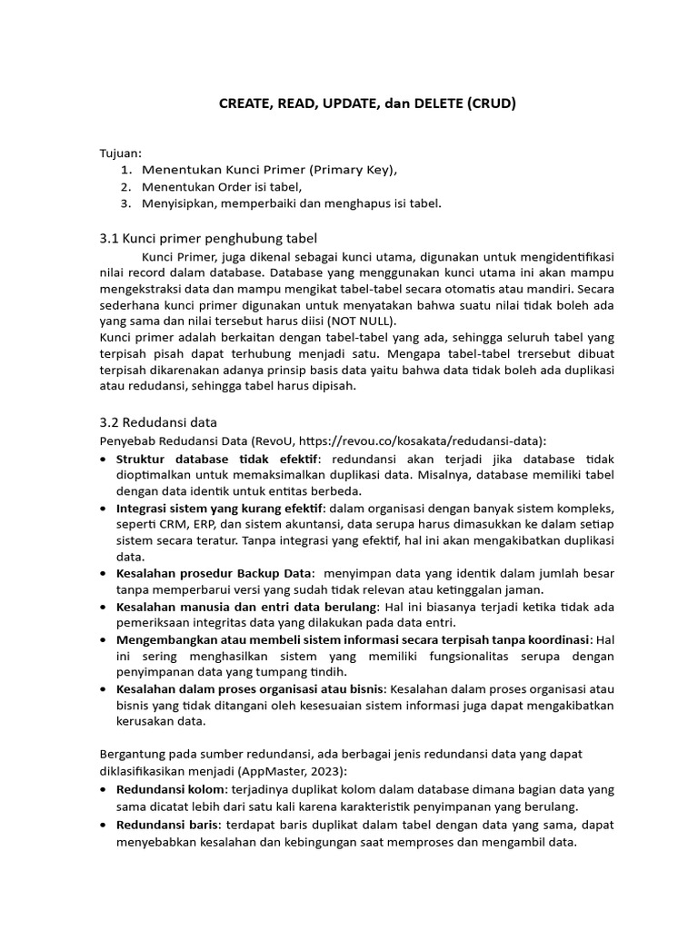 Modul 3 - Crud | PDF