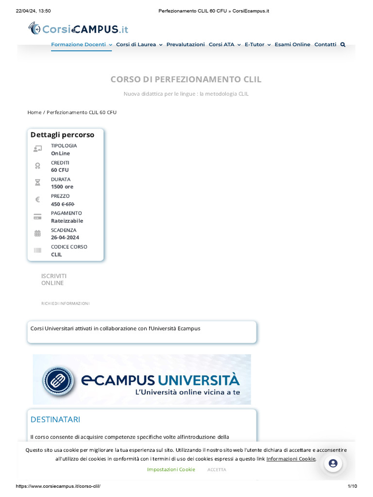 CLIL Ecampus | PDF