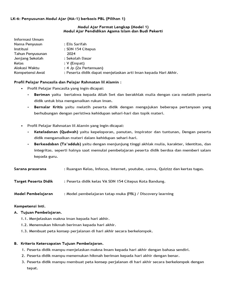 Tugas LK 6 Elis | PDF